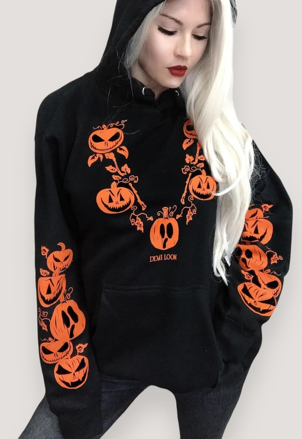 Pumpkin Halloween Boyfriend Hoodie – Demi Loon