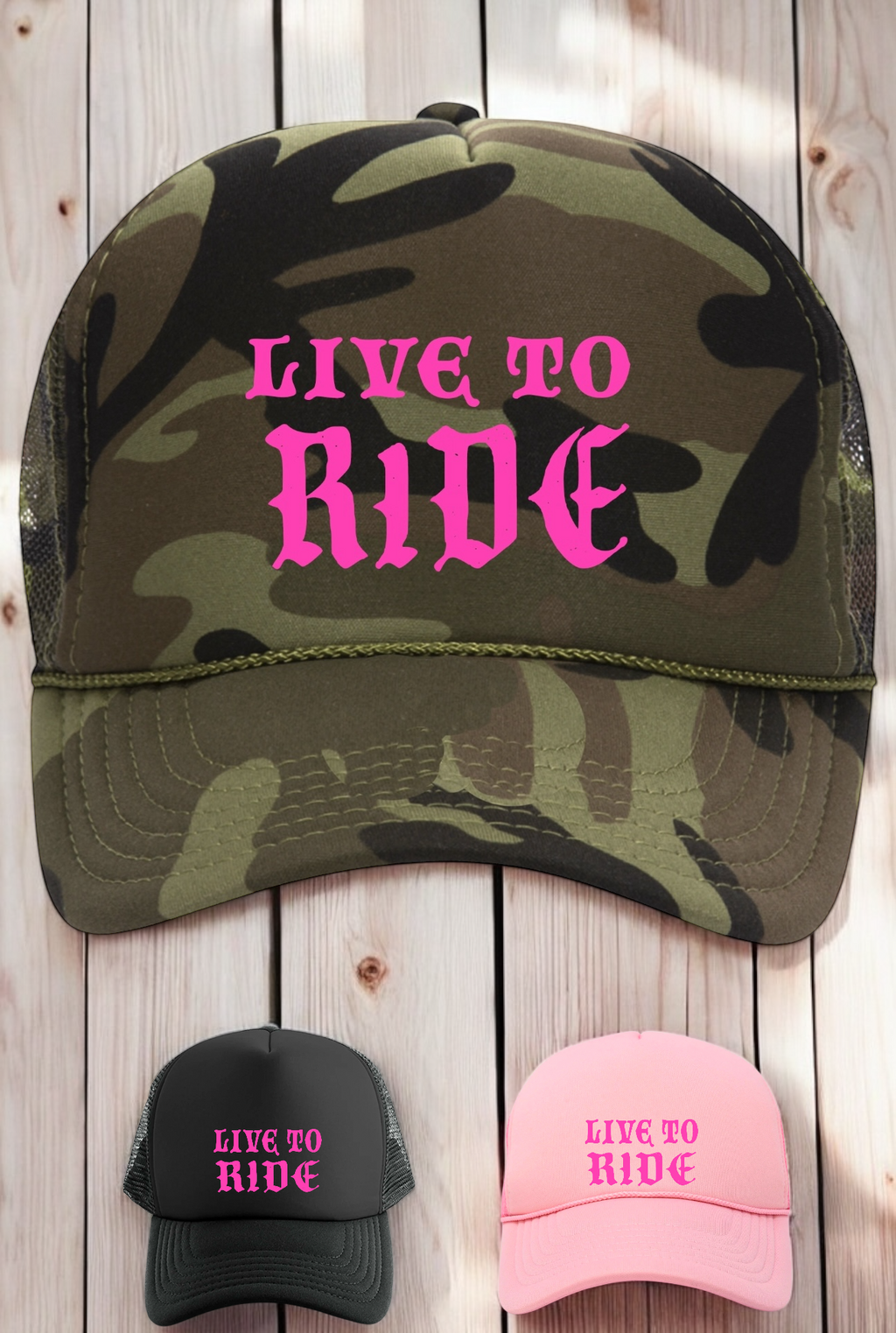 Live to Ride Trucker Hat – Demi Loon